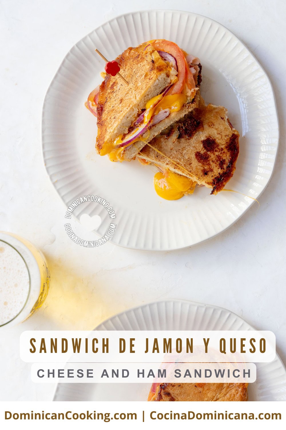 Sandwich de Jamón y Queso [Video+Recipe] Ham & Cheese Sandwich