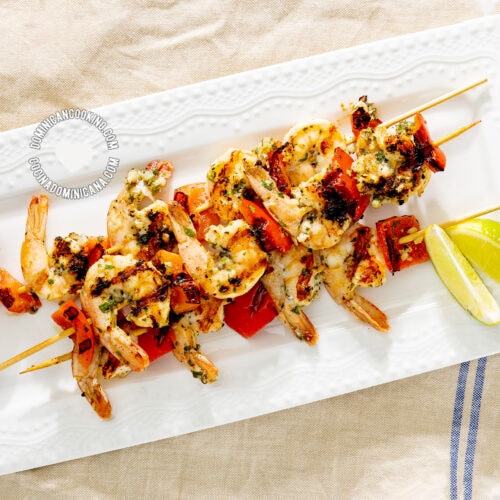 Shrimp Skewers [Video+Recipe] Brocretas de Camarones