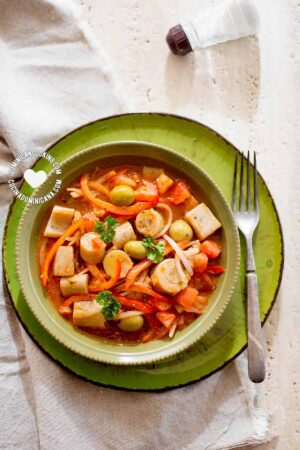 Stewed Hearts of Palm [Video+Recipe] Palmito Guisado