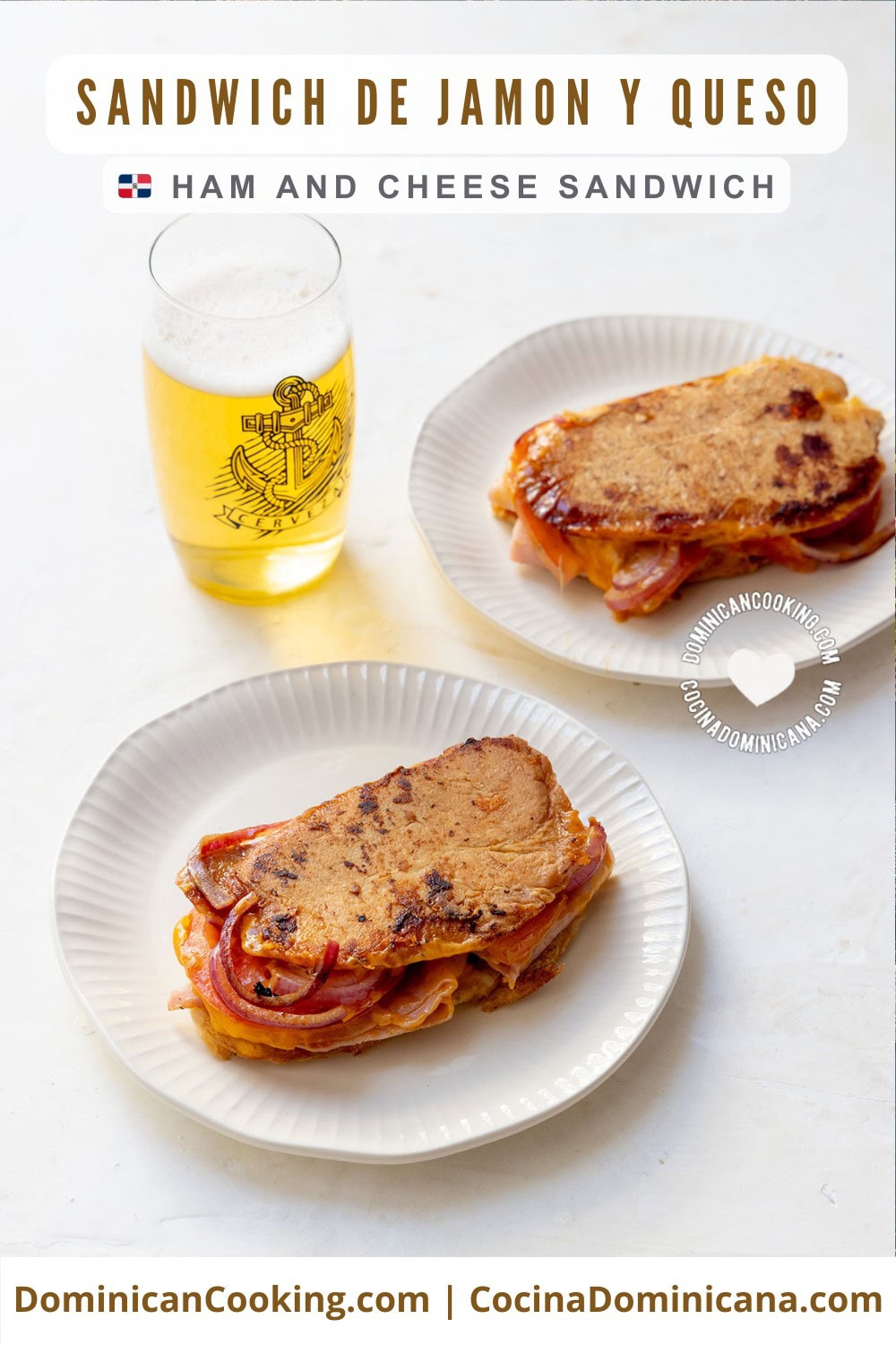 Sandwich de Jamón y Queso [Video+Recipe] Ham & Cheese Sandwich